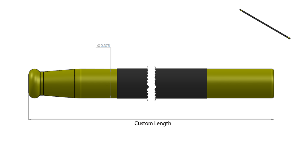 Custom Length Carbon Fiber Ramrod | Woodman Arms Inc.